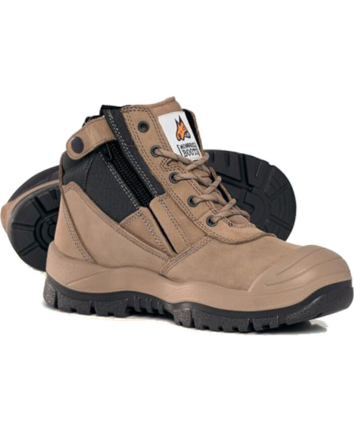 ZipSider Boot w/ Scuff Cap - Stone | Zip Sided Boots | Mongrel Boots